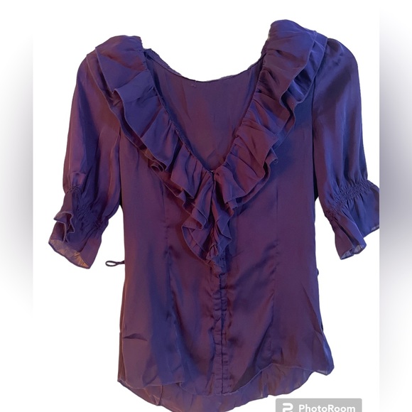Trendy boutique | Tops | Vintage Ruffle Puff Sleeve Ruffle Blouse 8s90s ...